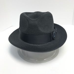 Steven Land | Accessories | Mens Steven Land Black Fedora Hat Park Ave ...